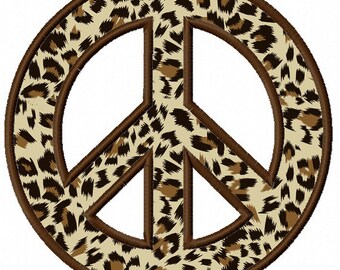 Peace Sign Applique Embroidery Design, Peace Applique, Love Applique ...