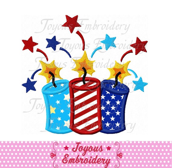 Firecrackers Applique Machine Embroidery Design4th of July - Etsy