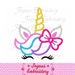 Instant Download Unicorn Face Applique Machine Embroidery Design NO ...