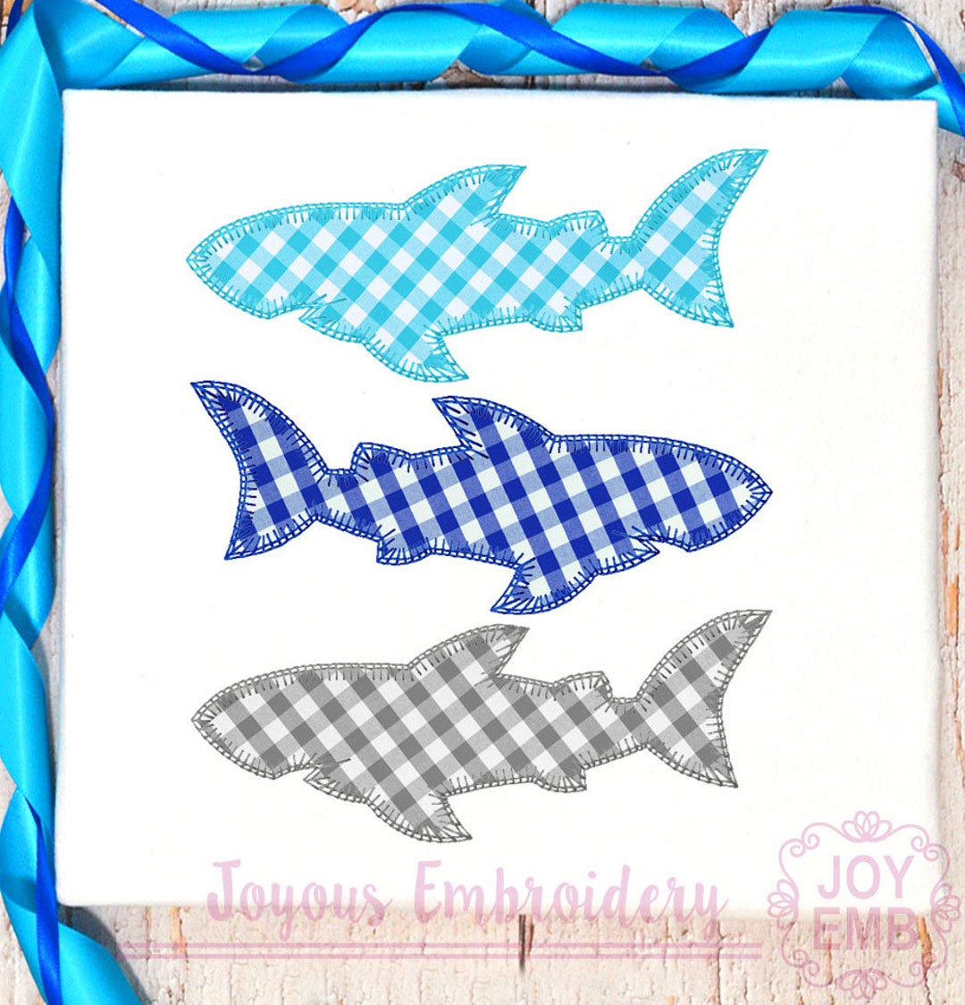 Shark Applique,shark Embroidery Design,sea Animal Embroidery,machine ...