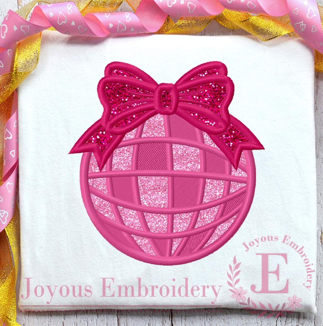 Disco Ball Applique Embroidery,happy New Year Embroidery Design,machine ...