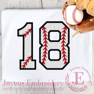 Baseball Numbers Applique Embroidery File,baseball Numbers Machine ...