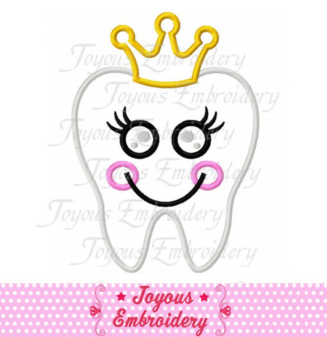 Tooth Appliquetooth Embroidery Filemachine Embroidery Design | Etsy