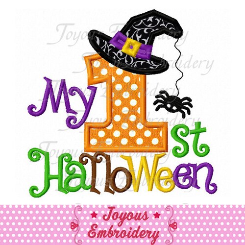 First Halloween Embroidery Design for Boy / 1st Halloween - Etsy