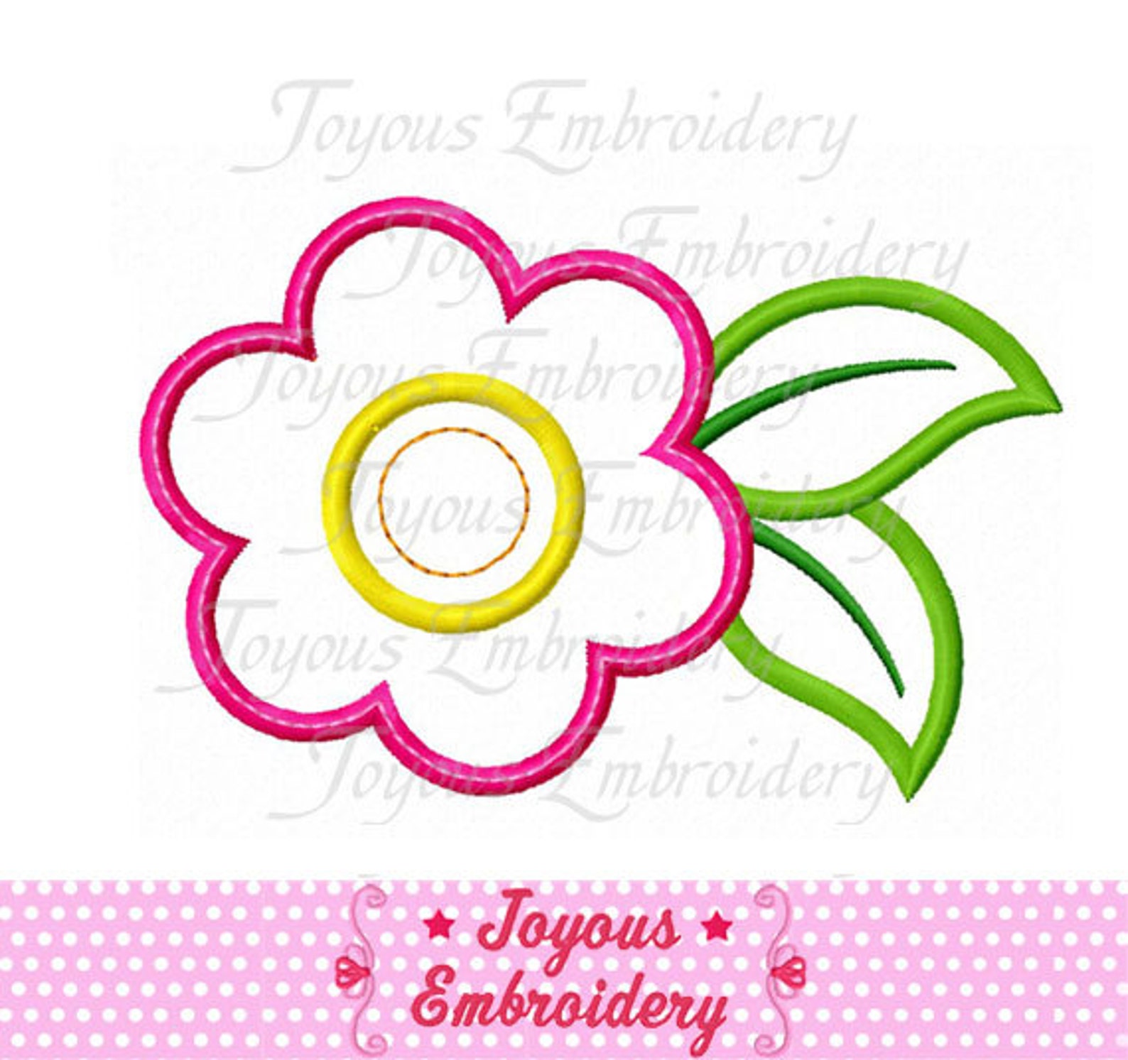 Instant Download Flower Applique Machine Embroidery Design | Etsy