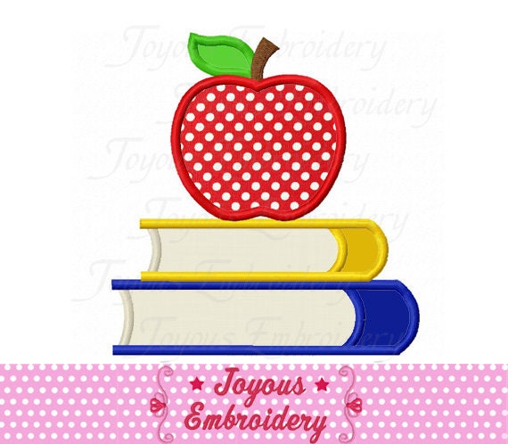 Instant Download Back to School Book With Apple Applique - Etsy