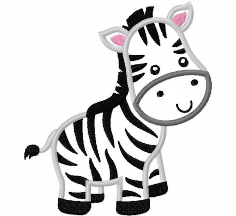 Instant Download Zebra Applique Machine Embroidery Designzoo - Etsy