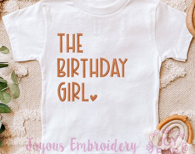 The Birthday Girl Embroiderybirthday Girl Tee - Etsy