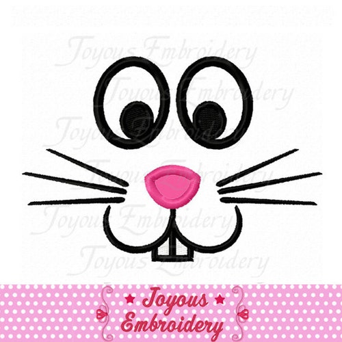 Bunny Face Easter Embroidery Face Embroidery Rabbit Machine | Etsy