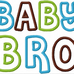Instant Download Baby Brother Applique Machine Embroidery Design NO ...