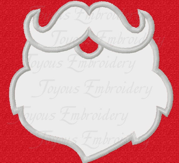 Instant Download Christmas Santa Claus Beard Applique | Etsy