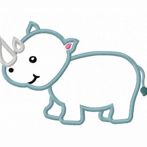 Instant Download Rhino Applique Machine Embroidery Design NO:1392 - Etsy