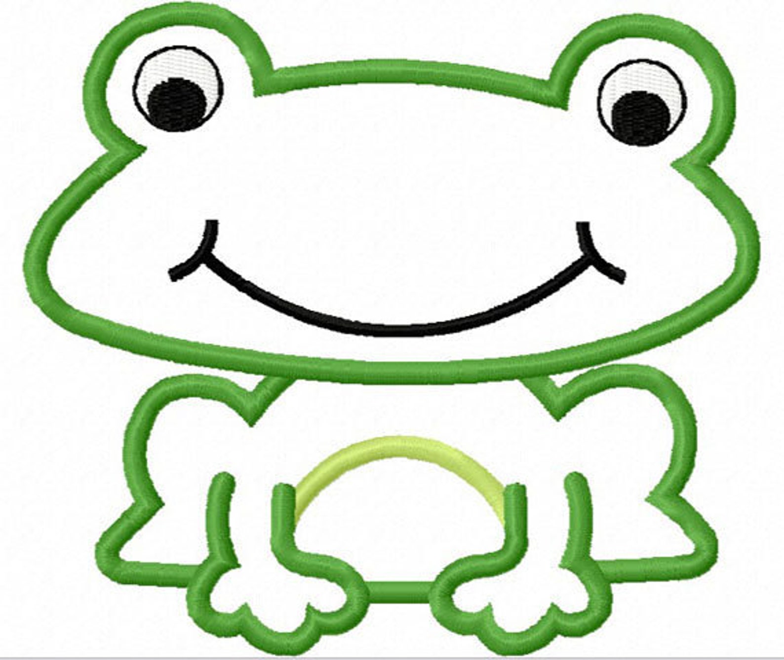 Instant Download Frog Applique Machine Embroidery Design - Etsy
