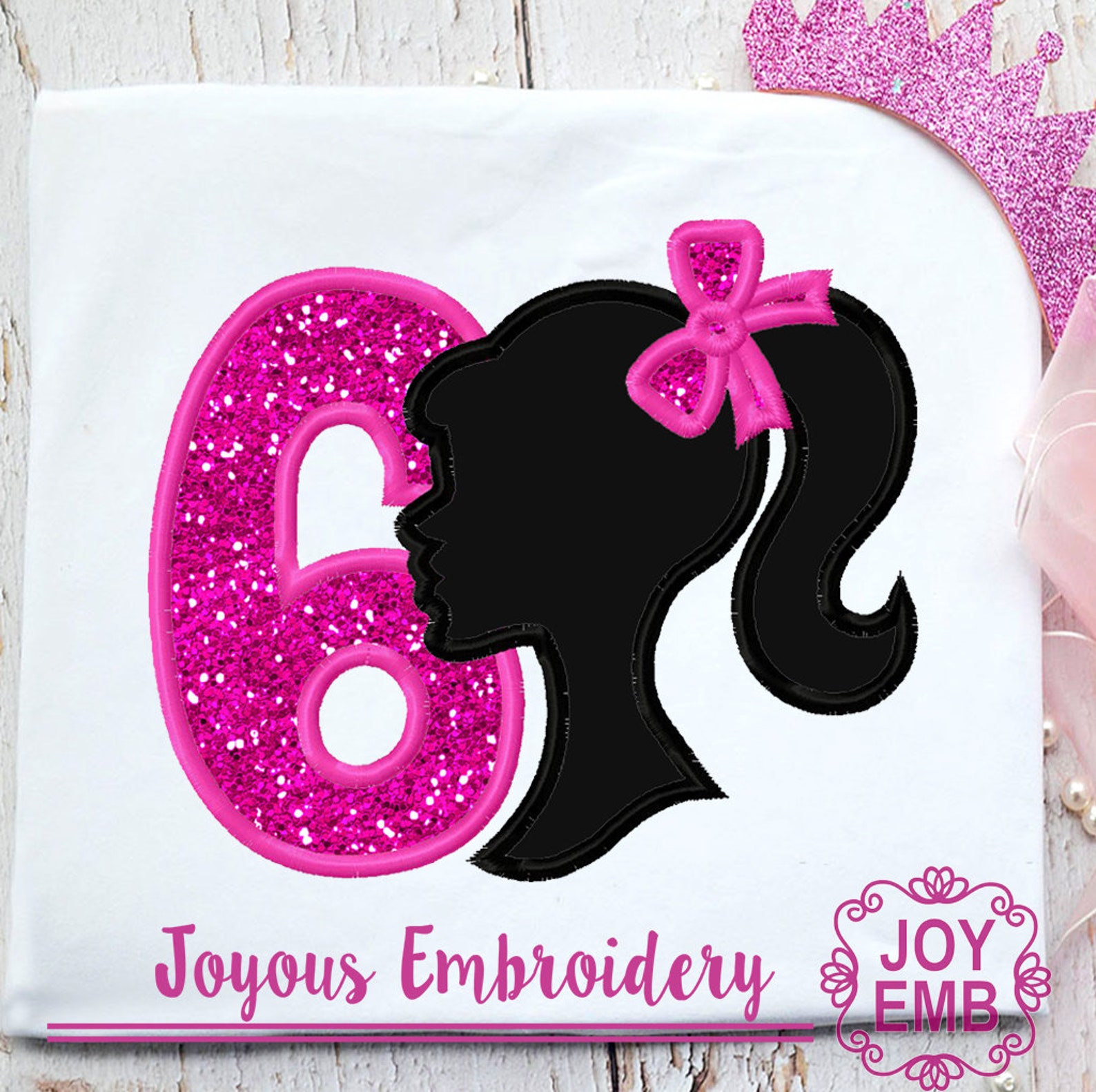 Silueta de Barbie Barbie Applique Bordado de Barbie Chica | Etsy