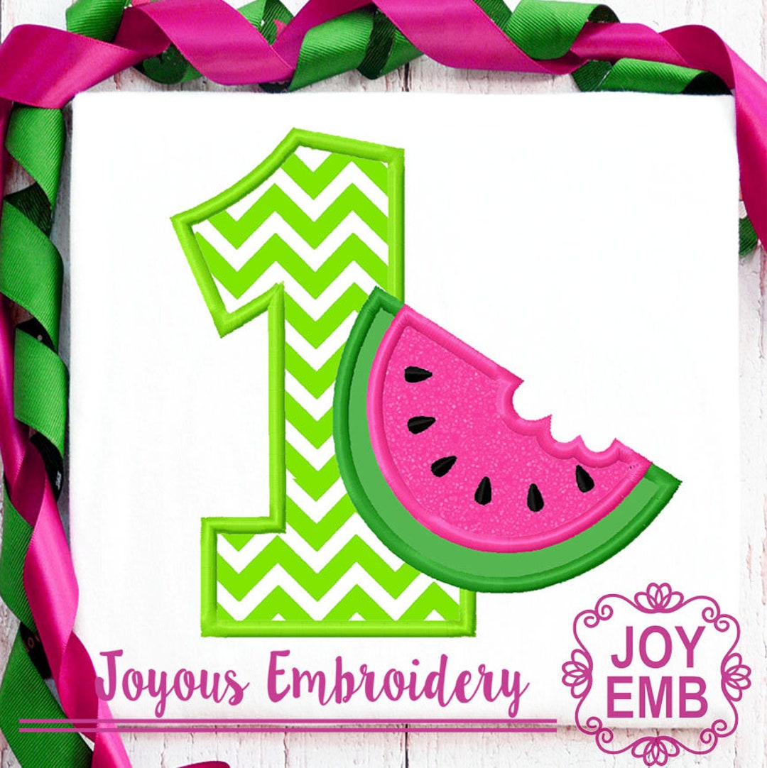 Watermelon ONE Applique,watermelon Applique,first Birthday Applique ...