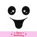 Halloween Girly Ghost Face Applique Machine Embroidery Design - Etsy