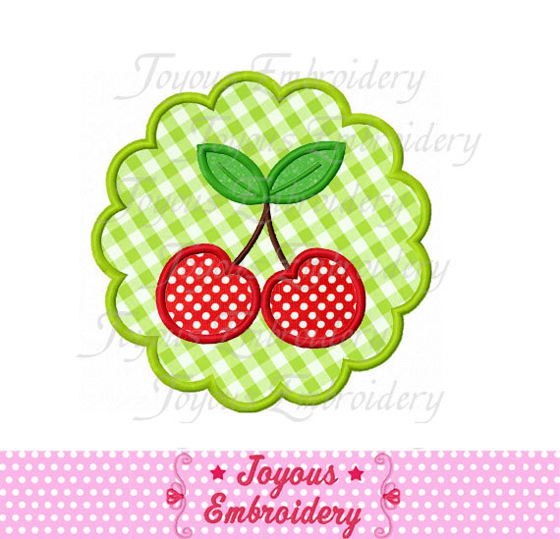 Cherry Applique Embroidery Design,cherry Embroidery,fruit Applique ...