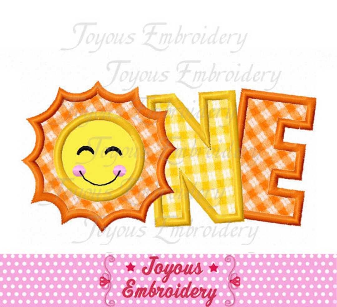 Instant Download Sun Applique Embroidery Design,first Birthday Applique ...