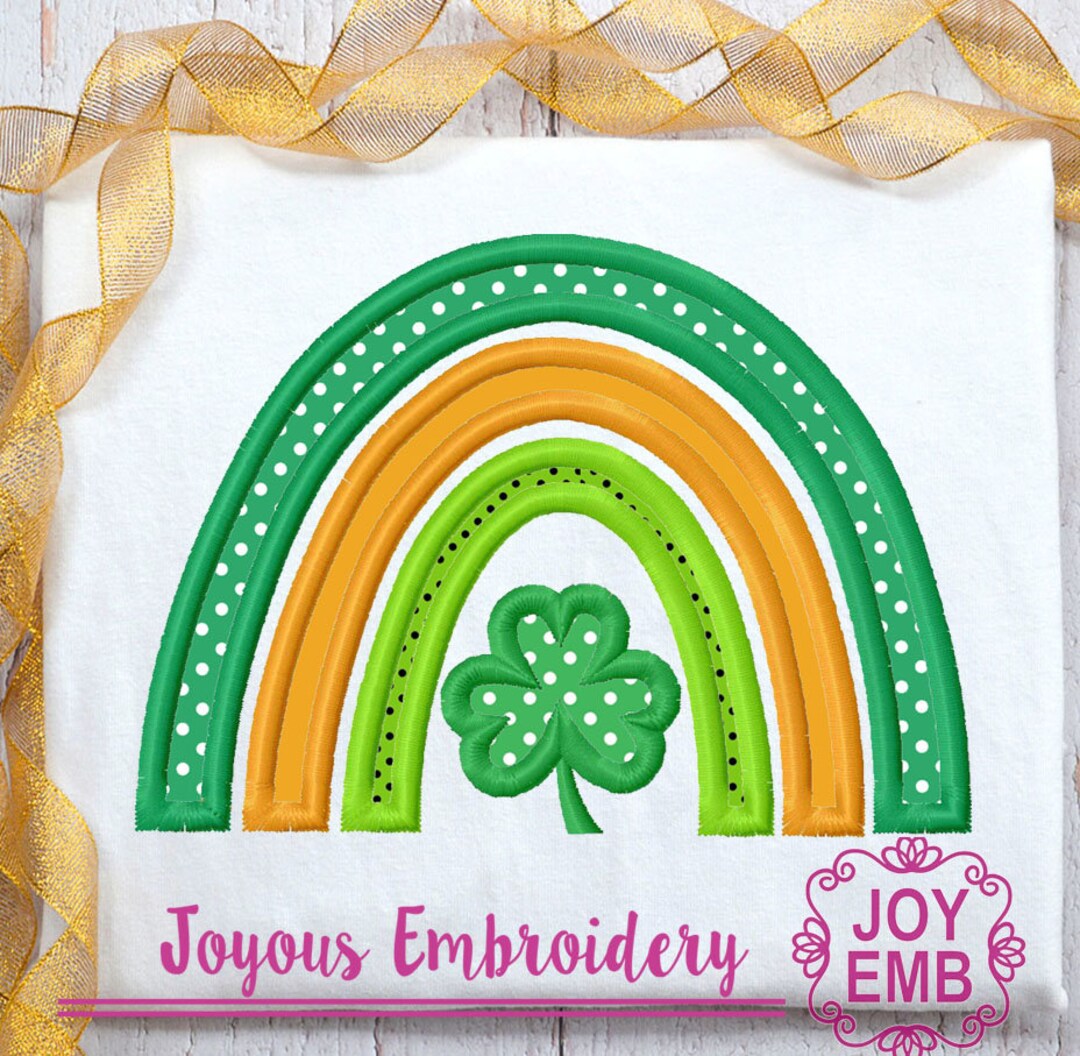 St Patricks Day Applique,st Patricks Day Embroidery,rainbow Applique ...