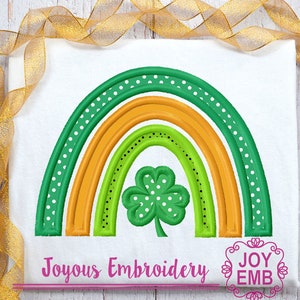 St Patricks Day Applique,st Patricks Day Embroidery,rainbow Applique ...