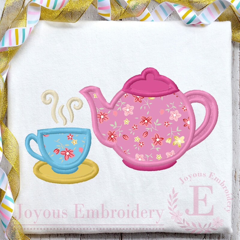 Teapot Applique - Etsy
