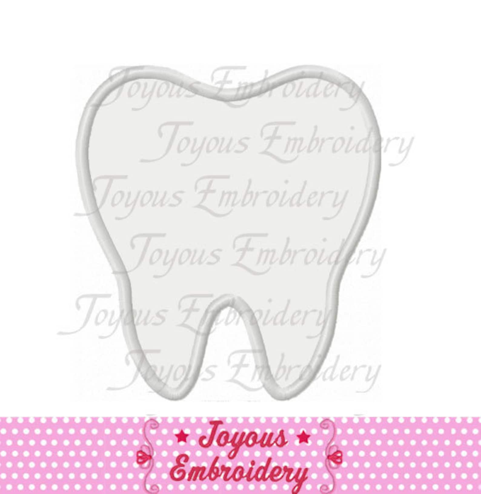 Instant Download Tooth Applique Machine Embroidery Design NO:1775 - Etsy