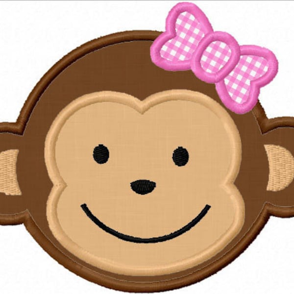 Monkey Applique - Etsy