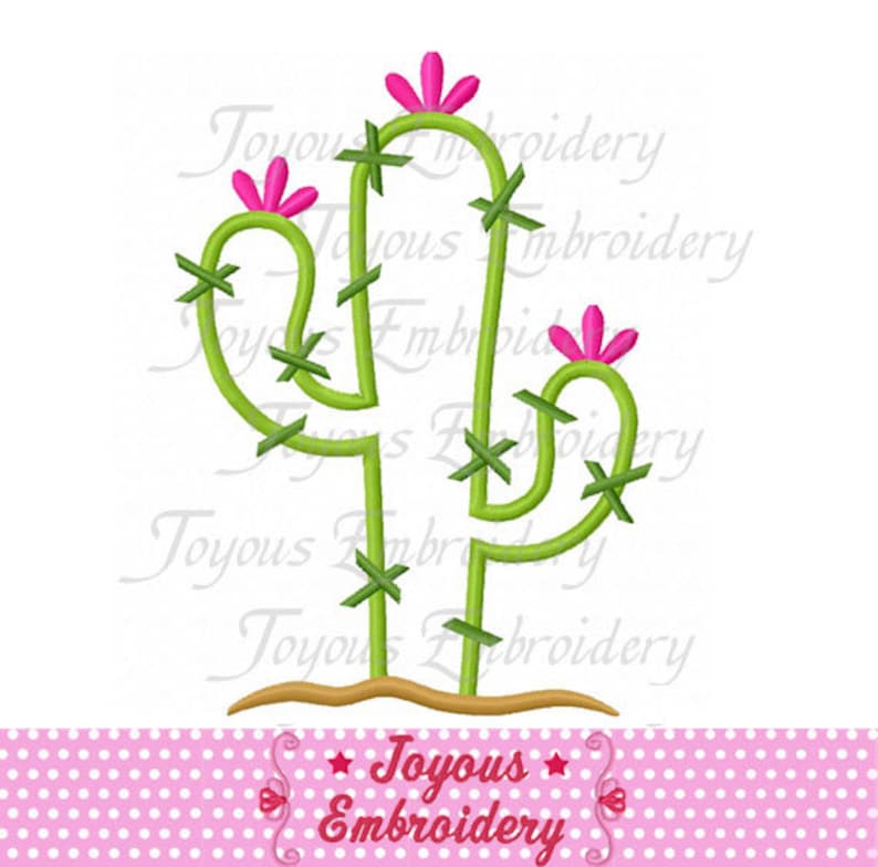 Cactus Embroidery Designcactus Applique Designgirls - Etsy