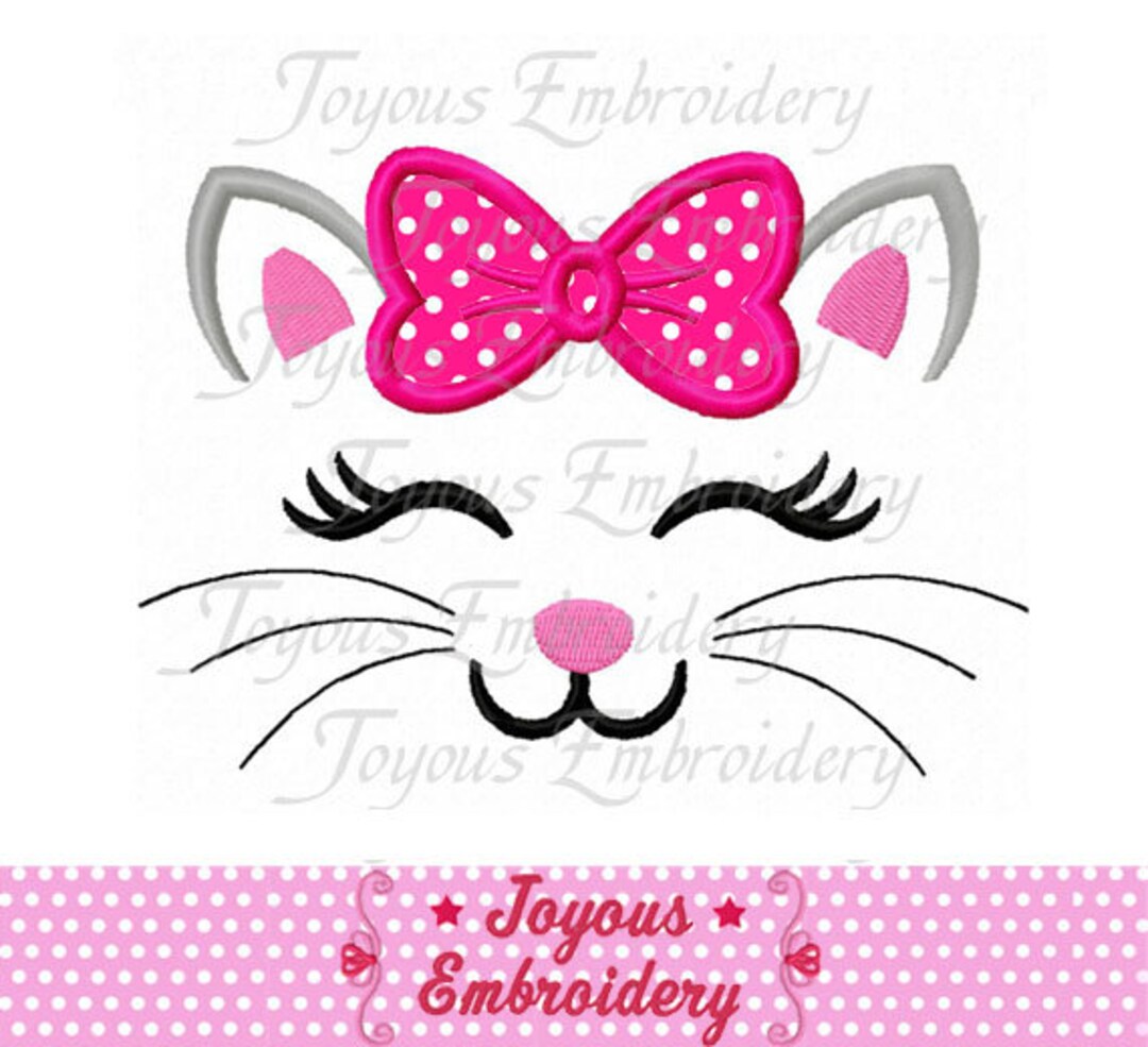 Cat Face Embroidery Design,kitten Embroidery File,cute Cat Embroidery ...