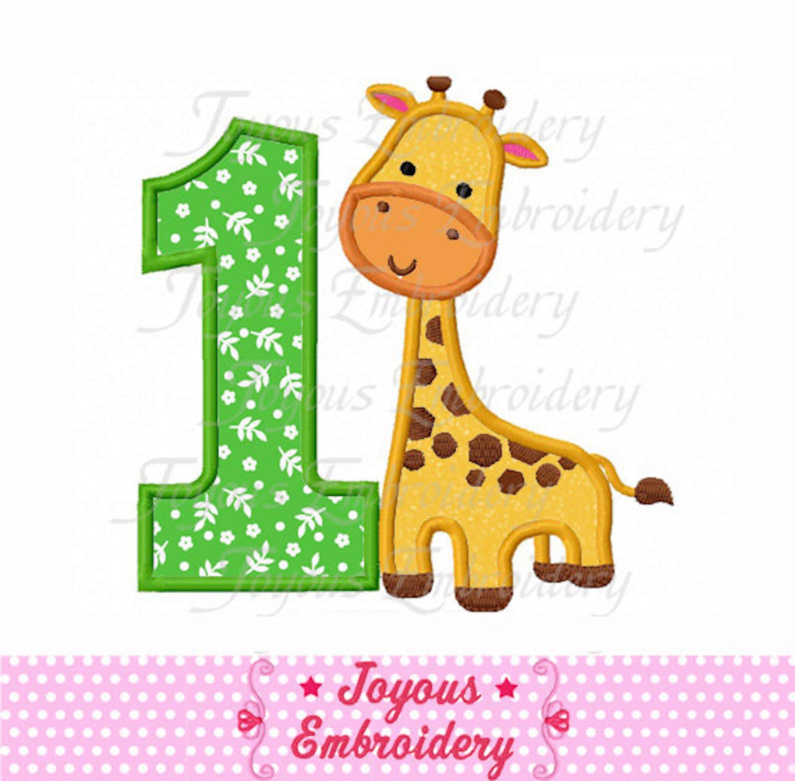 Instant Download Giraffe Number 1 Embroidery Applique Design NO:1622 - Etsy