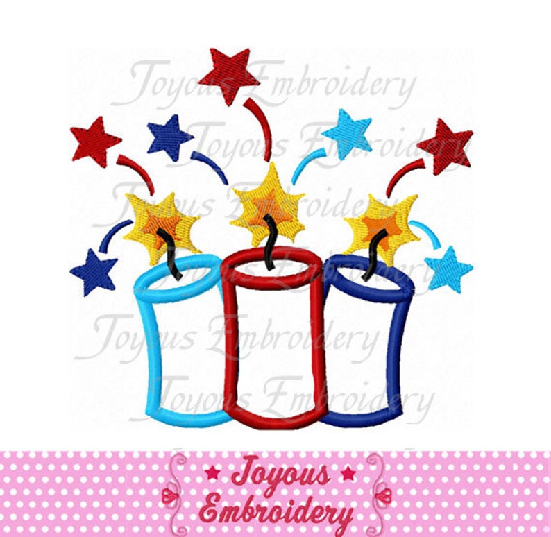 Firecrackers Applique Machine Embroidery Design4th of July - Etsy