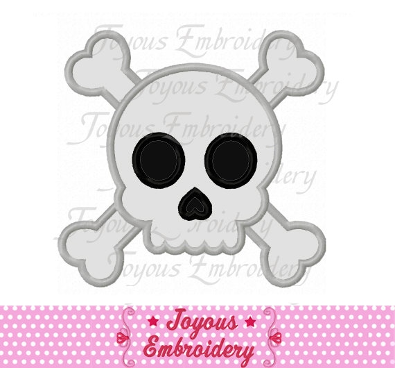 Instant Download Skull Applique Machine Embroidery Design | Etsy