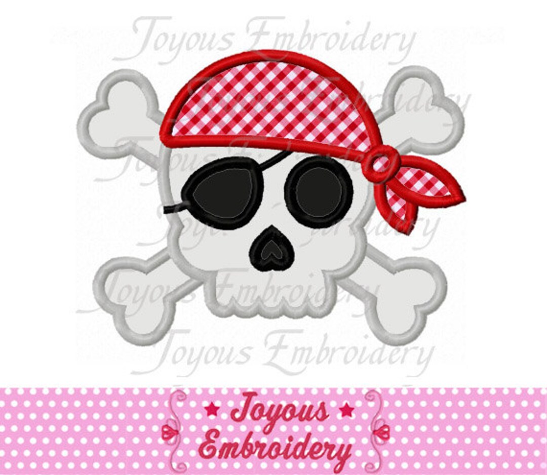 Pirate Skull Applique Embroidery Design,pirate Birthday Applique,skull ...