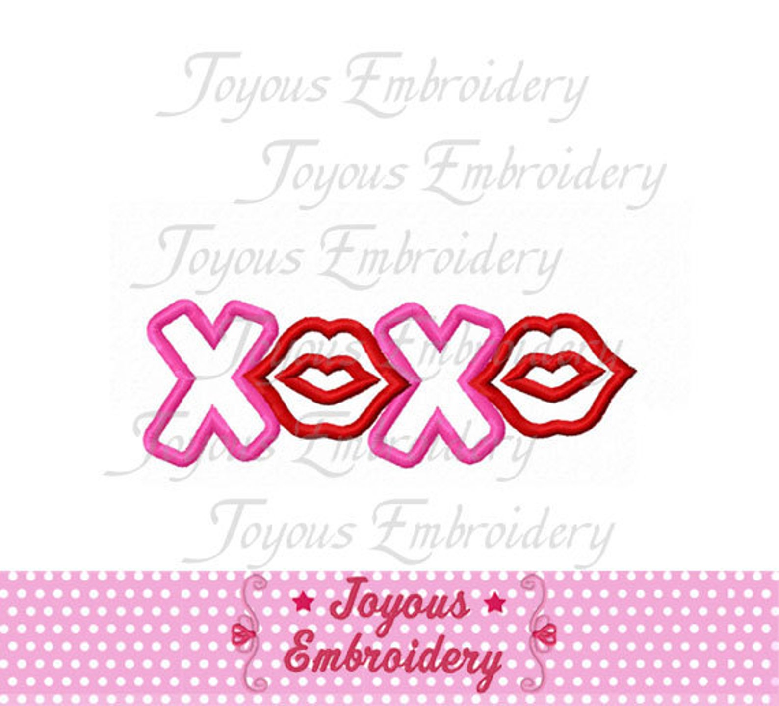 Instant Download Valentine's Day XOXO Applique Machine | Etsy