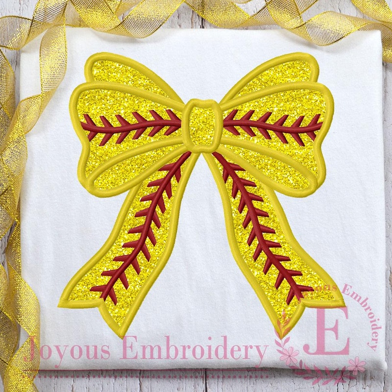 Softball Applique - Etsy