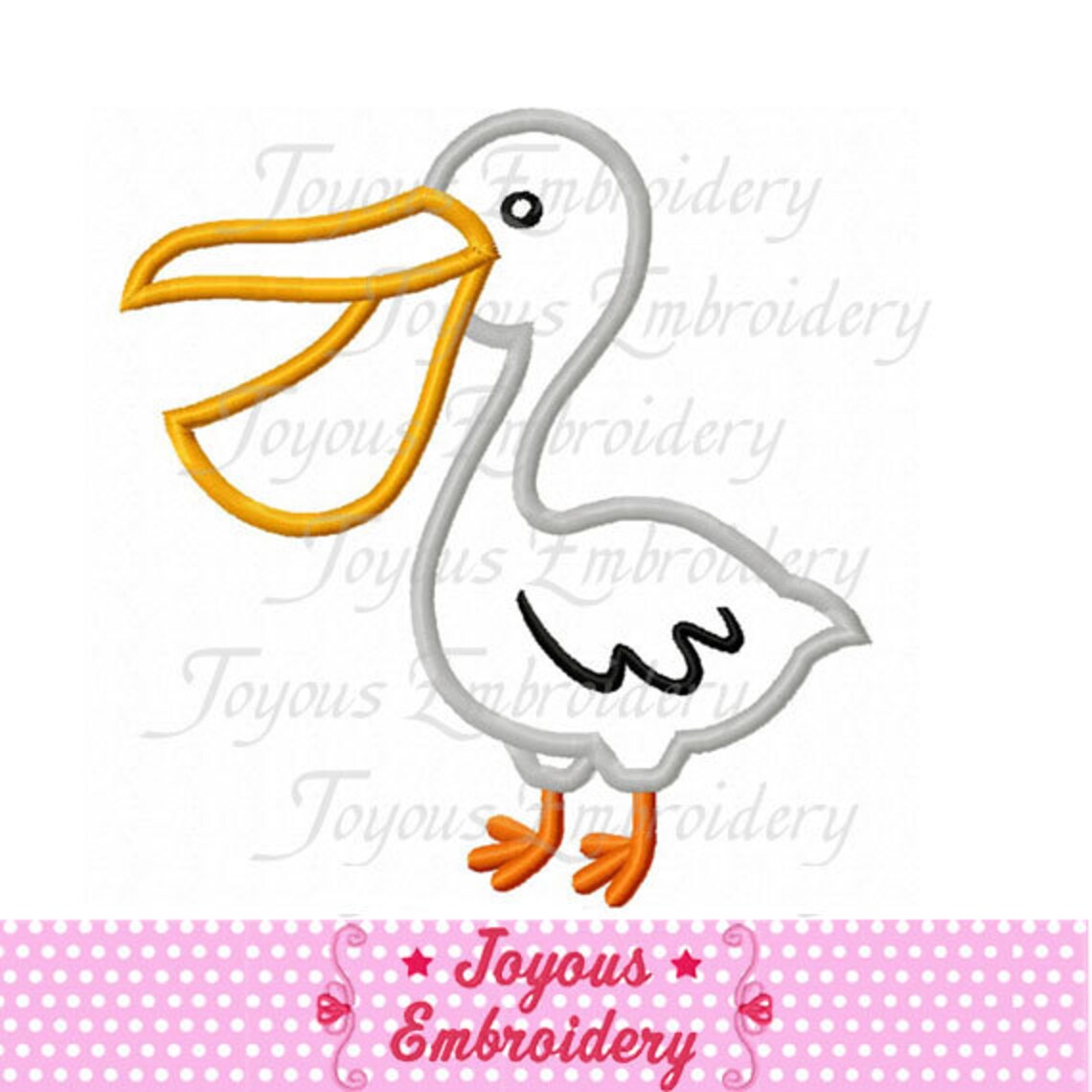 Pelican Appliquepelican Embroiderymachine Embroidery | Etsy