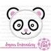 Panda Applique,panda Machine Embroidery,zoo Animal Applique,instant ...