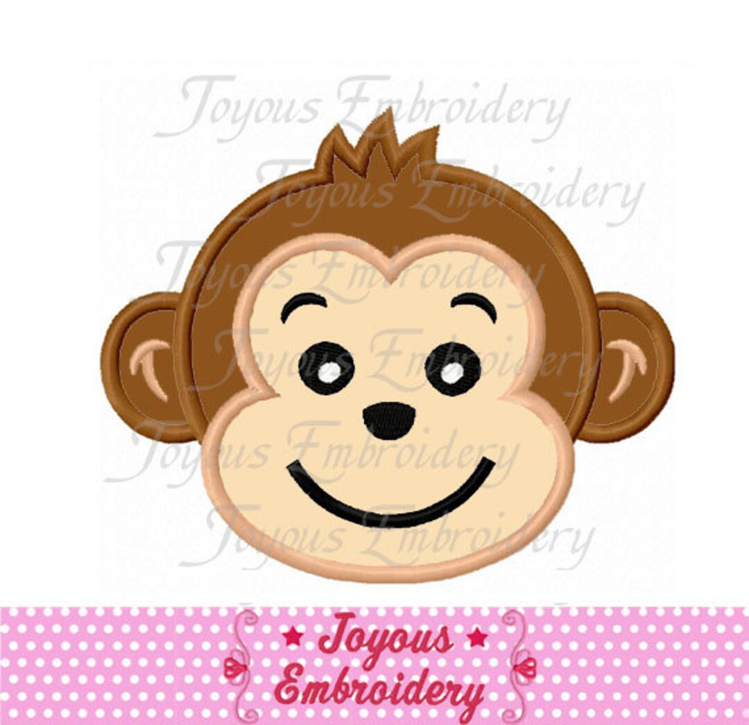Monkey Applique,monkey Embroidery Design,machine Embroidery Design ...