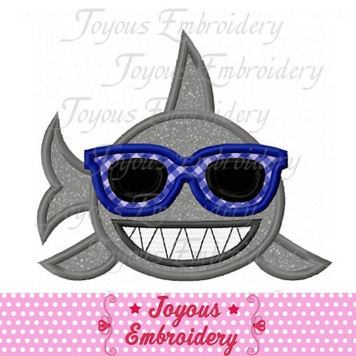 Shark Applique Machine Embroidery Designshark Appliqueshark - Etsy