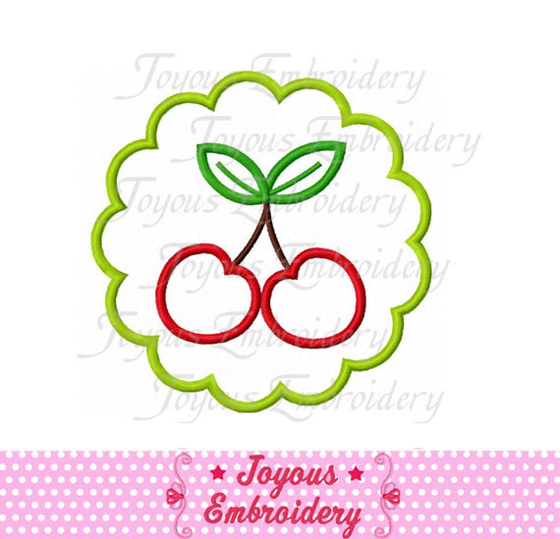 Cherry Applique Embroidery Design,cherry Embroidery,fruit Applique ...