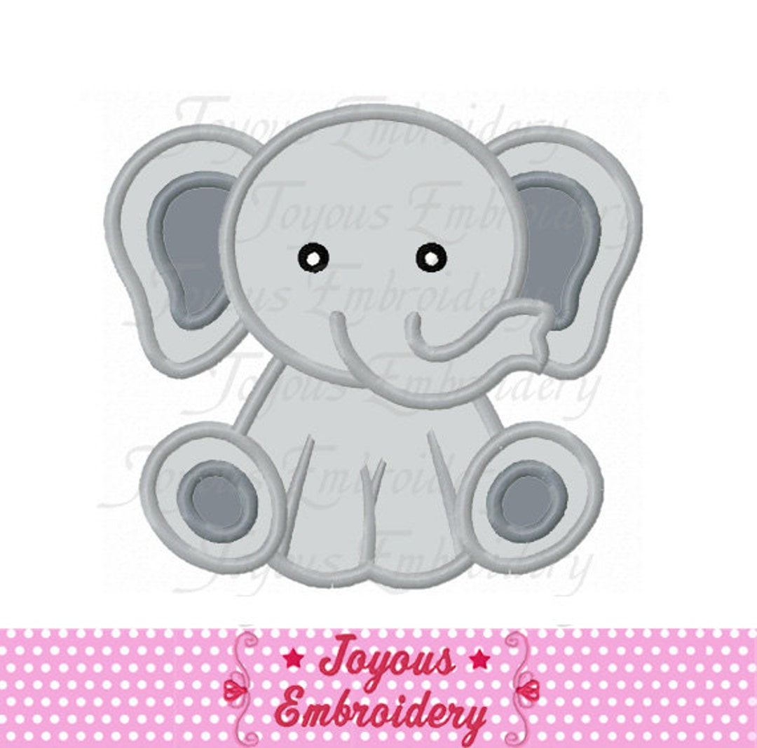Elephant Applique Machine Embroidery Design,elephant Embroidery,animal ...
