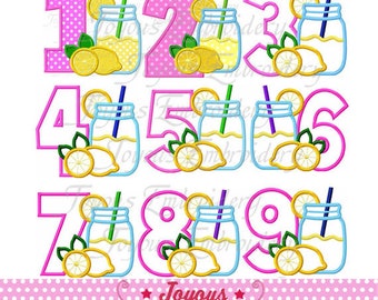 Lemon Number 1 Birthday Machine Embroidery Applique Design - Etsy