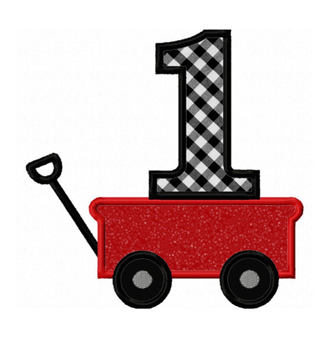 Instant Download Wagon Number 1 Applique Machine Embroidery Design NO ...