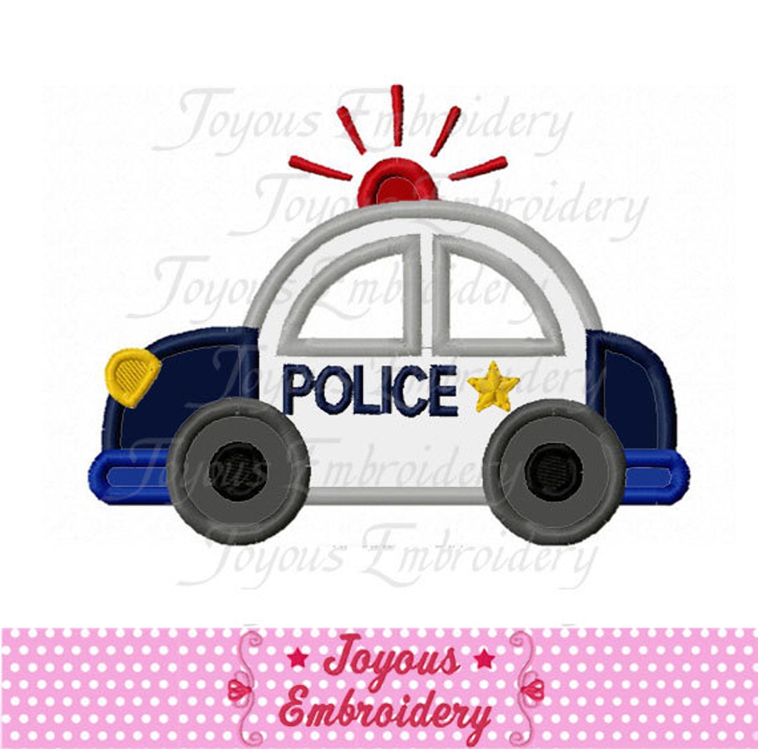 Police Car Applique Machine Embroidery Design,birthday Applique,police ...