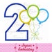 Instant Download Balloon Applique Embroidery Design,2nd Birthday ...