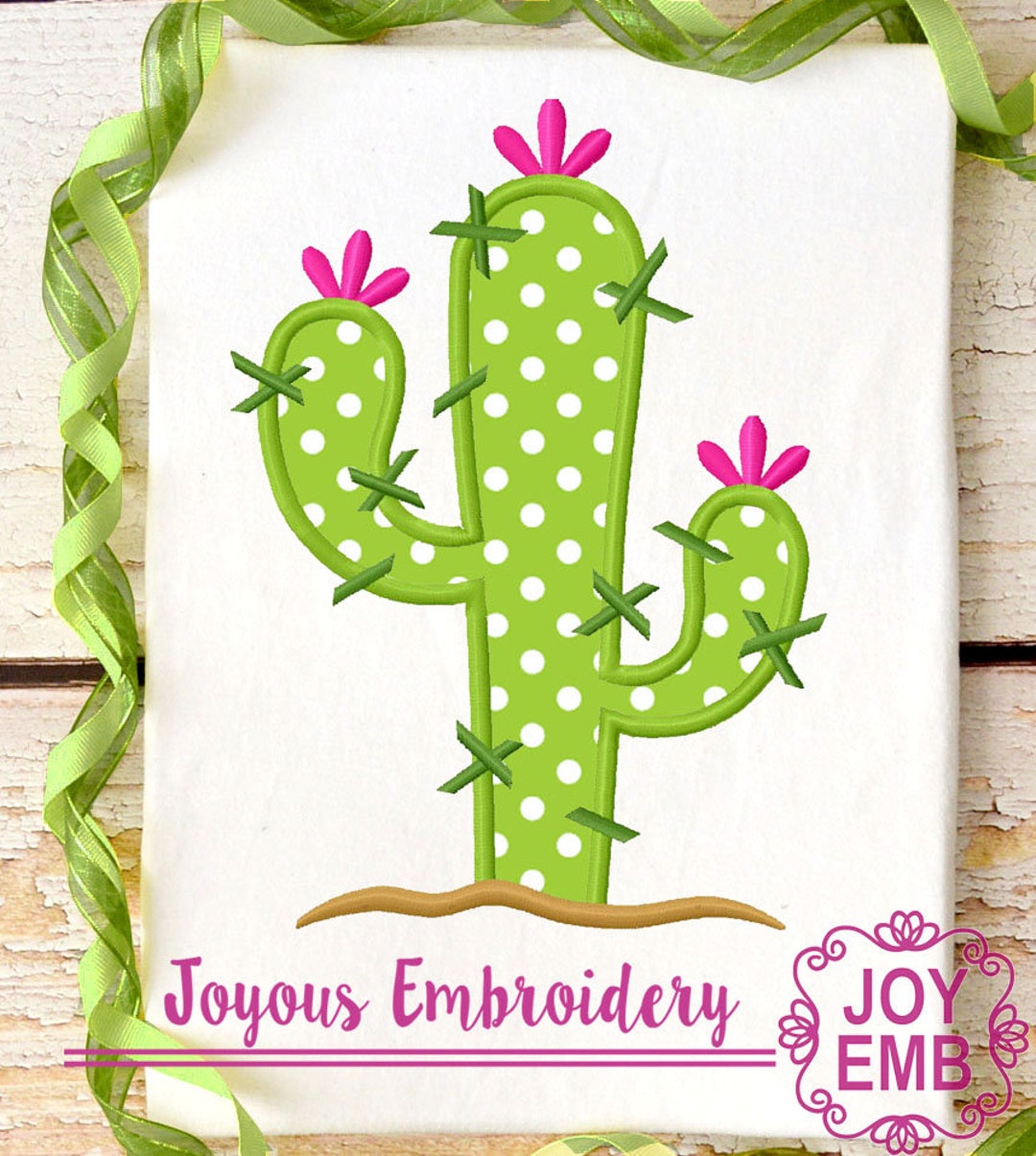 Cactus Embroidery Design,cactus Applique Design,girls Applique,girls ...