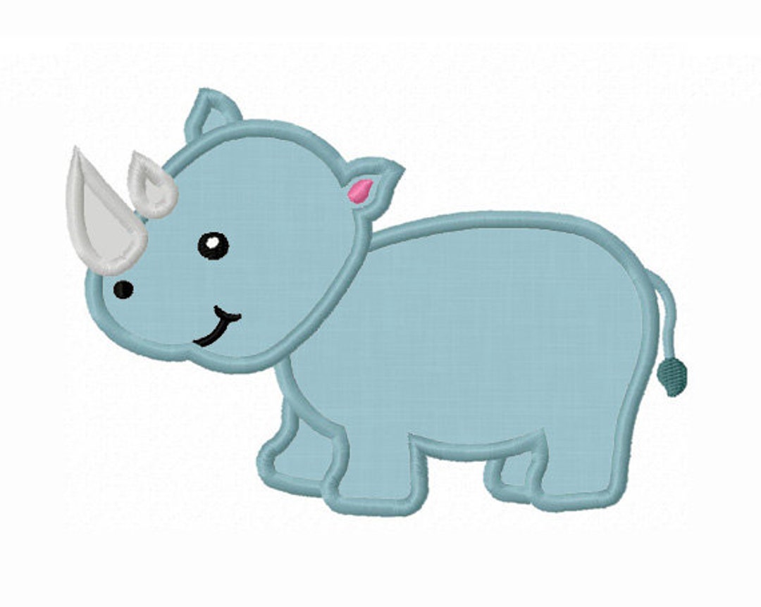 Instant Download Rhino Applique Machine Embroidery Design NO:1392 - Etsy