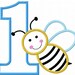 Instant Download Bee Numbers 1-9 Applique Machine Embroidery Design NO ...