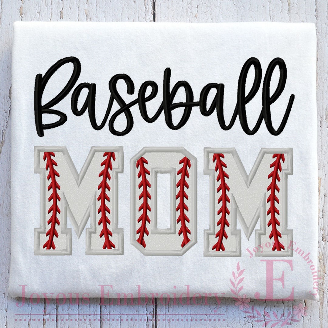 Baseball MOM Applique Embroidery,baseball Embroidery Design,baseball ...