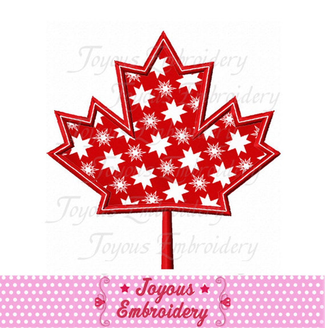 Instant Download Canada Maple Leaf Applique Machine Embroidery Design ...